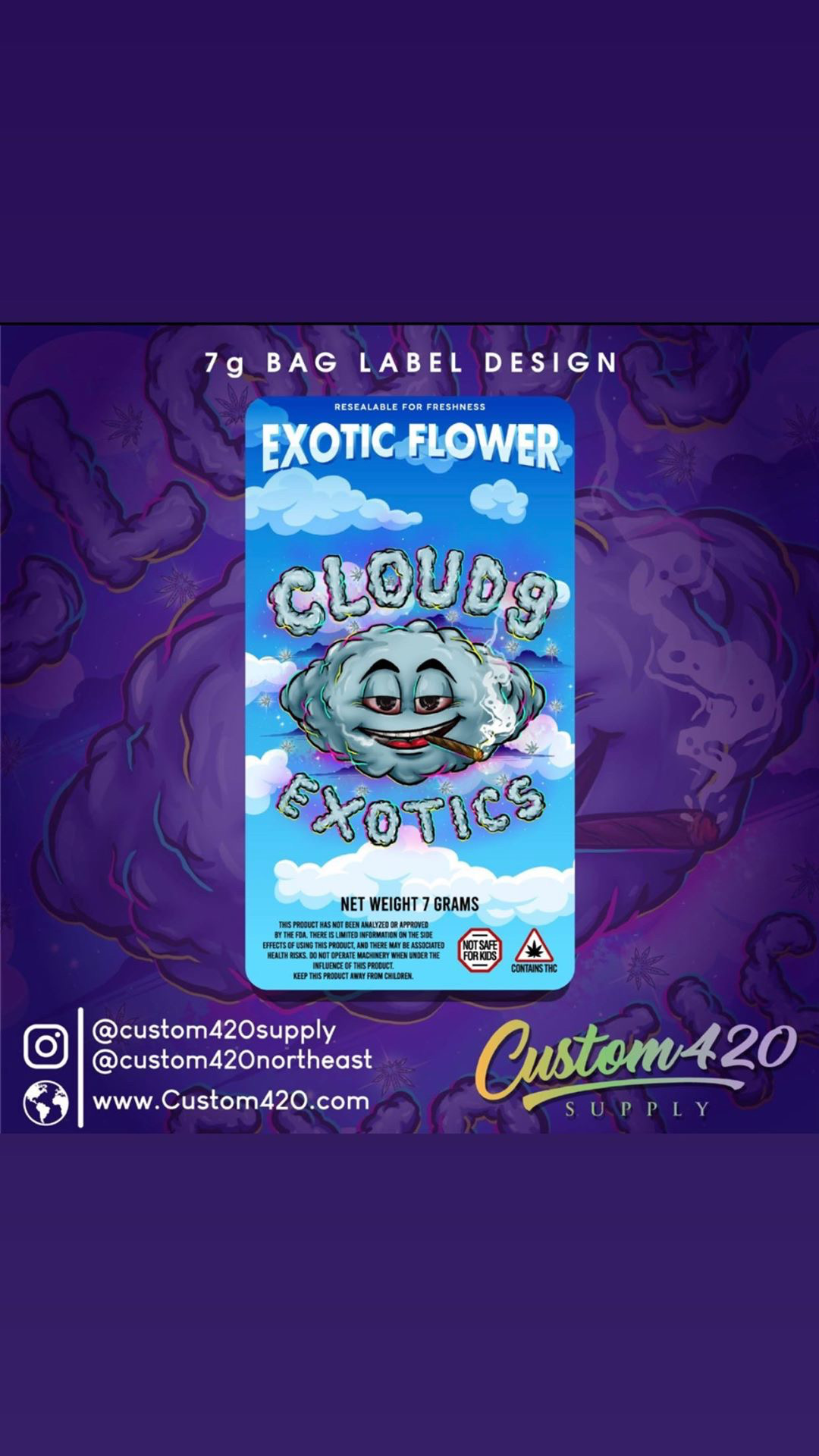 Cannabis Packaging Design - Custom 420 Supply - Custom Cannabis Packaging