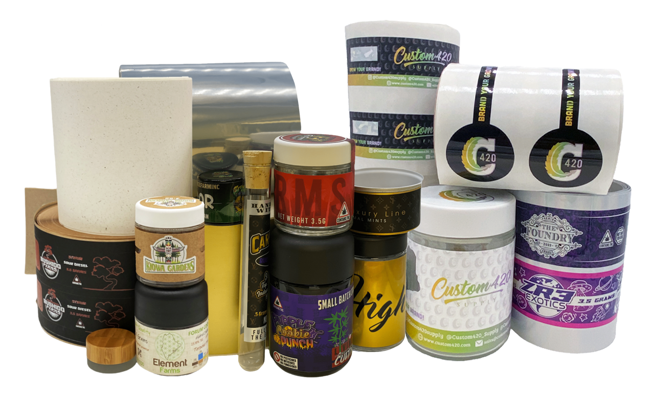 Custom Cannabis Packaging | Design | Labels | Mylar Bags | Jars